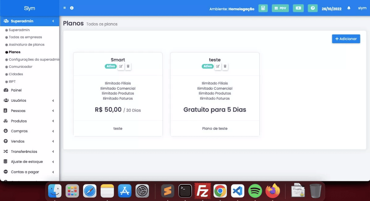 Erp Php Multiempresa/multifilial Laravel Nfe nfce